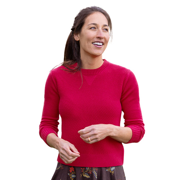 Title nine | Sweaters | Title Nine Dark Pink Breakthrough Crew Neck ...